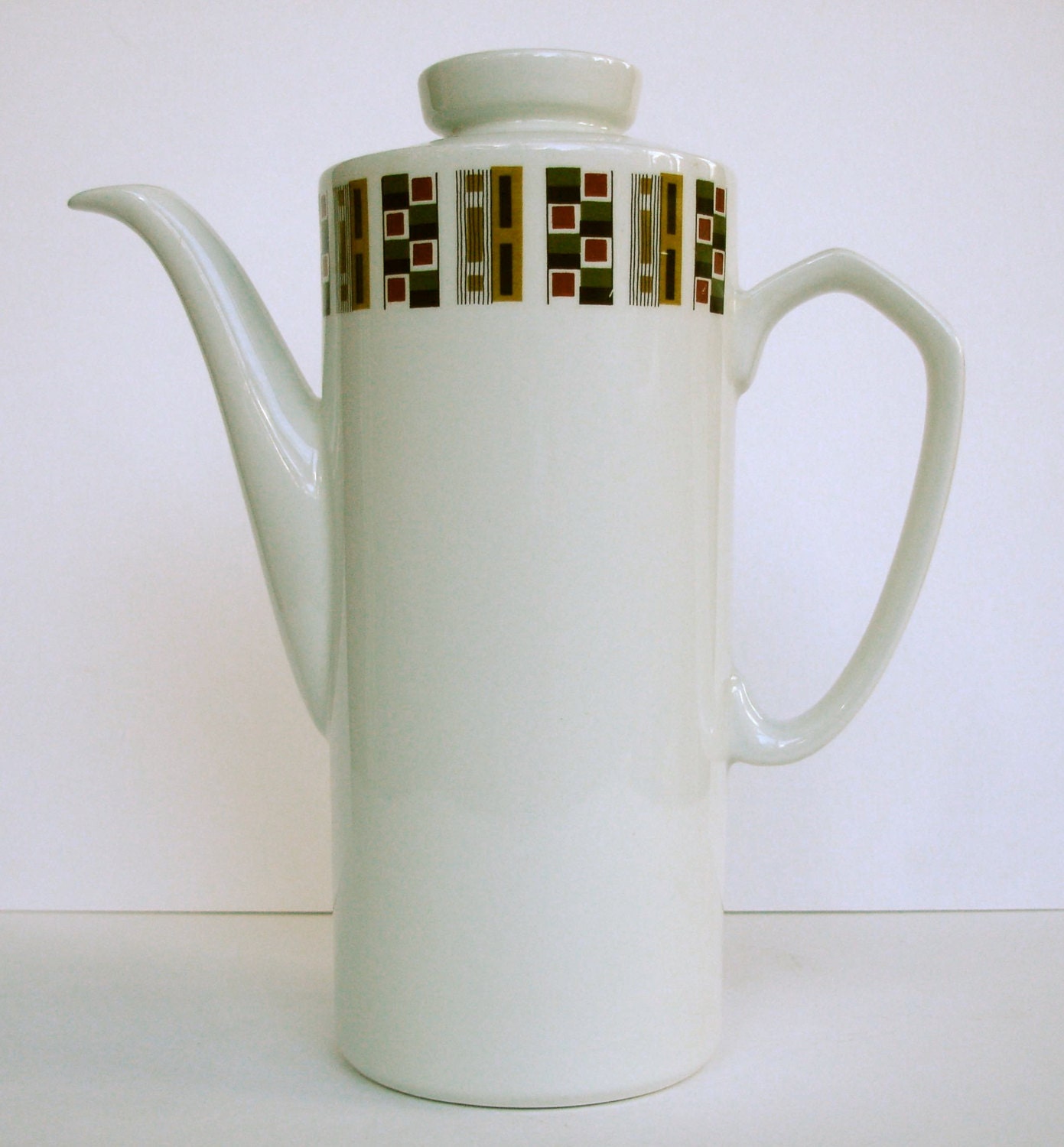 1940s Alfred Meakin Glo White Ironstone Coffee Pot Vintage Tea