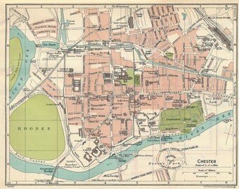 Old map chester | Etsy