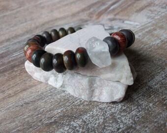 Items similar to Fancy Jasper Wire Bracelet Jasper Gemstone Beaded ...