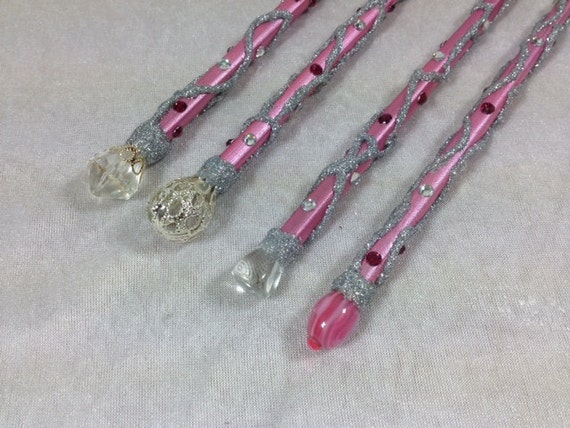 Pink Magic Wands Wizard Wand Fairy Wand Witches by FairyMeShop