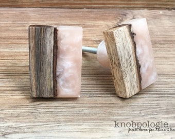 Rose quartz knobs | Etsy