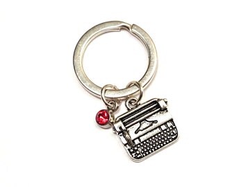 Typewriter key ring | Etsy