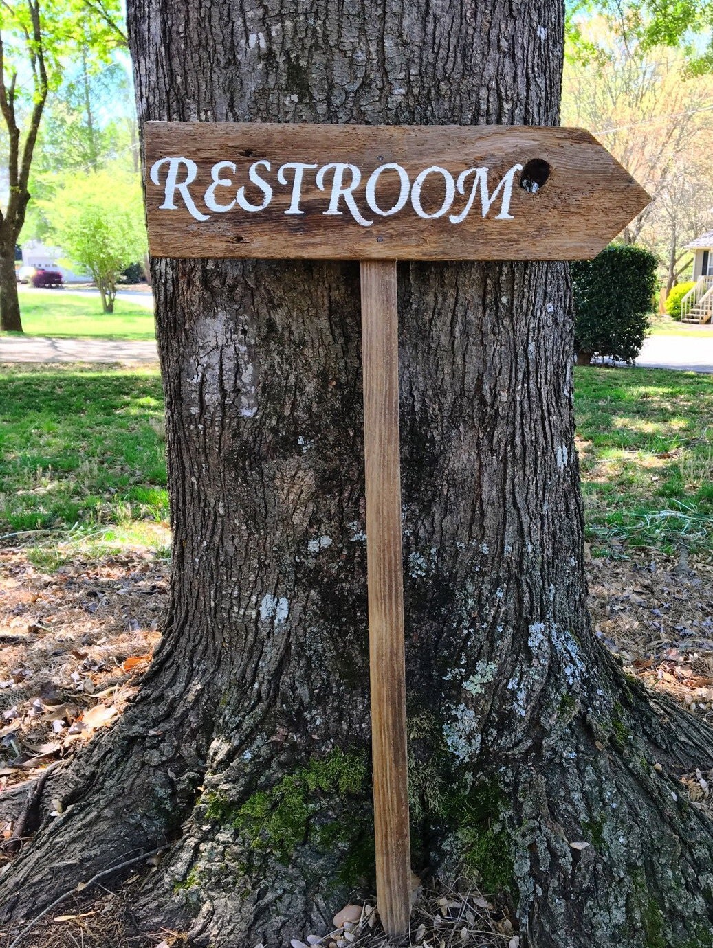Restroom Sign Wedding Restroom Sign Wooden Restroom Sign