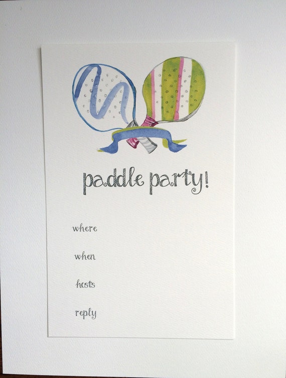 Paddle Tennis Party Invitation by TheGlendaleGirls on Etsy