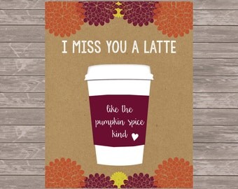 Miss you a latte | Etsy