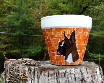 Boxer dog planter | Etsy