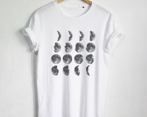 Unique moon phase shirt related items | Etsy