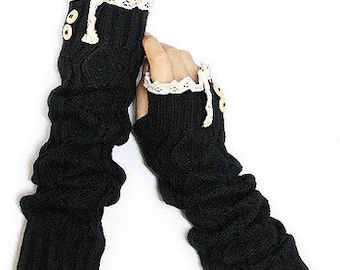 Knit arm warmers | Etsy