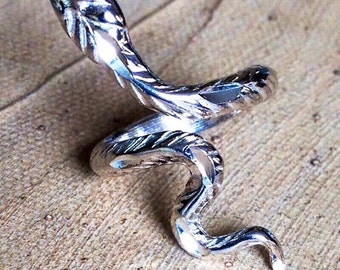 Silver snake ring | Etsy