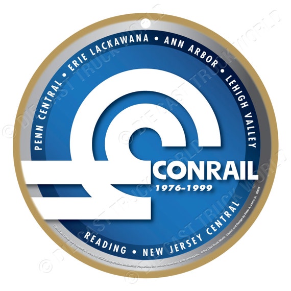 Conrail Railroad Logo Wood Plaque / Sign