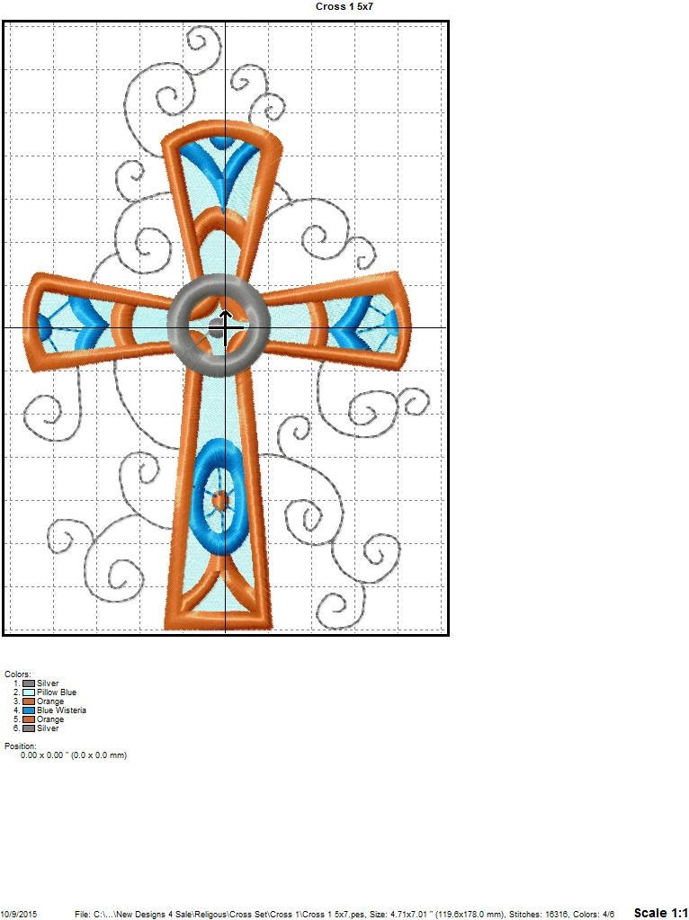 Cross Embroidery Design 1 of 10 Religious Embroidery Design