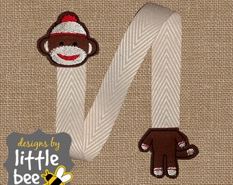 Sock monkey applique | Etsy