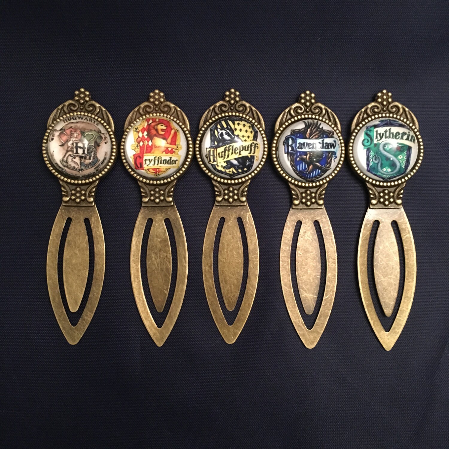 Harry Potter Metal Bookmark Hogwarts Gryffindor Hufflepuff