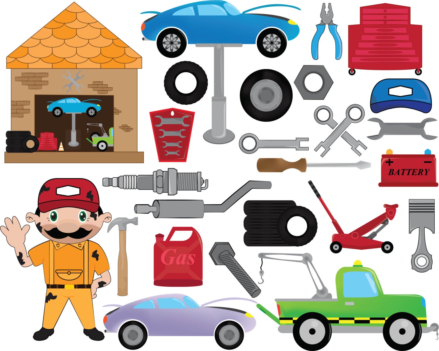 Mechanical - Digital Clipart, Clip Art Graphics, Personal Use ...