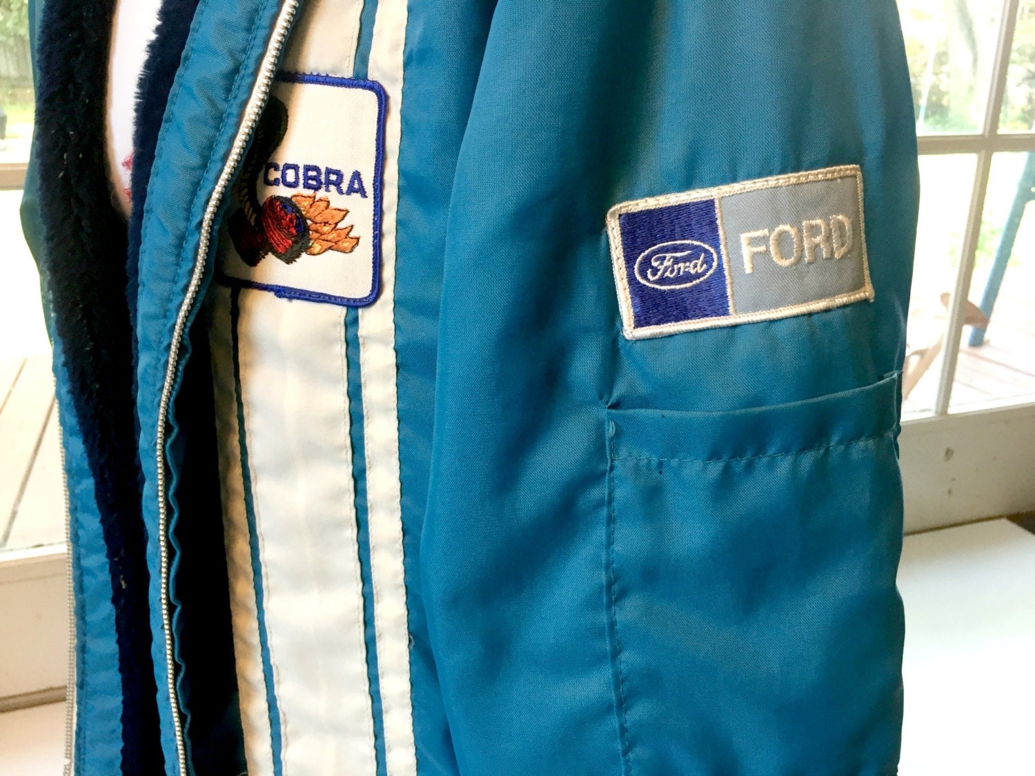 Vintage 1960s Official Licensed Ford Mustang Cobra Jacket. Mod Racer ...
