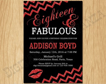 18th birthday invite | Etsy
