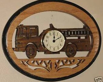 Fire truck clock | Etsy