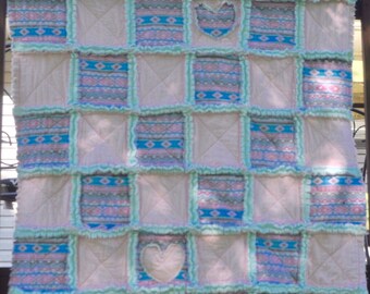 Fleece rag quilt | Etsy