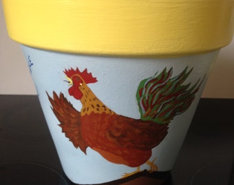 Rooster planter | Etsy