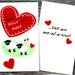 Mini Science Valentines Day Cards Set of 12 Biology