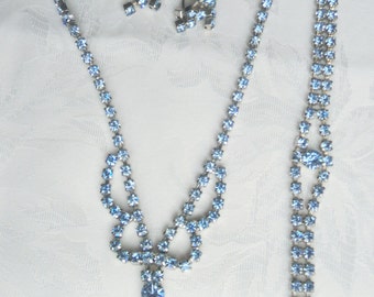 Powder Blue Vintage Jewelry Set