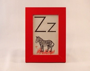 Zebra flash card | Etsy