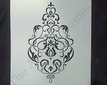 Unique damask stencils related items | Etsy