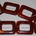 Medium Carnelian Rectangle Donut Glass Beads Burnt by InspiredEyee