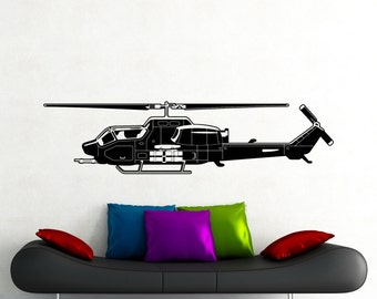 Helicopter decal | Etsy