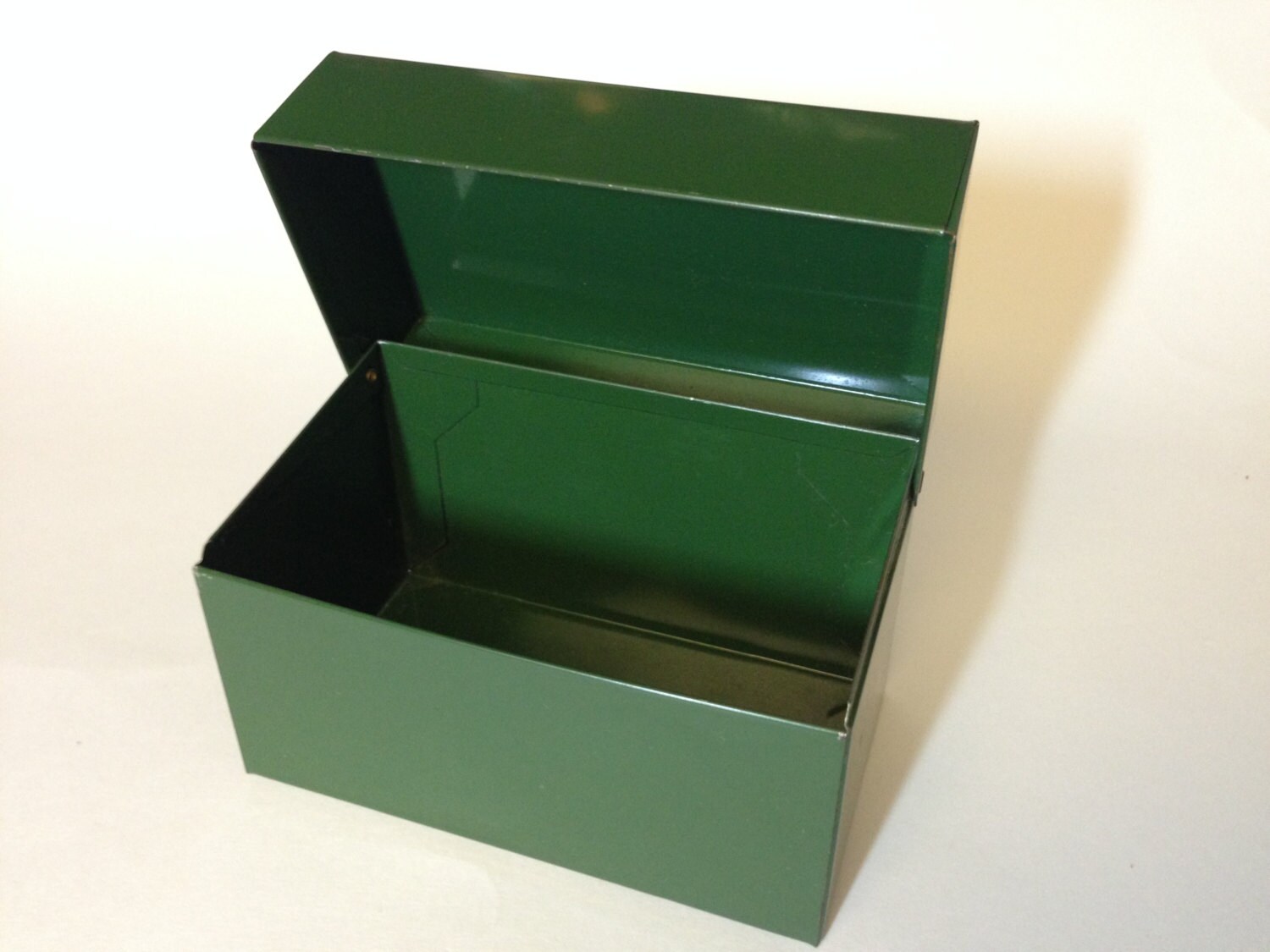 Vintage Ohio Art Company Green Metal Hinged Storage Box – Haute Juice