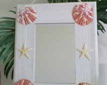 Seashell and Starfish Mirror with rope