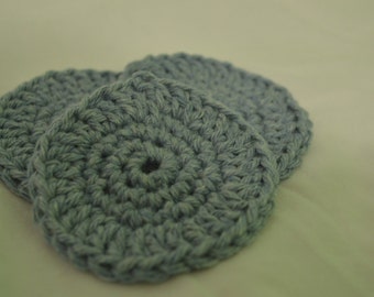 Items similar to Organic Cotton Face Scrubbies in Holder - Almond ...