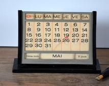 Unique retro calendar related items | Etsy