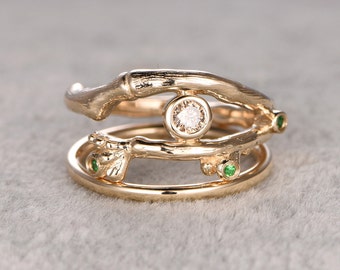 Vine engagement ring | Etsy