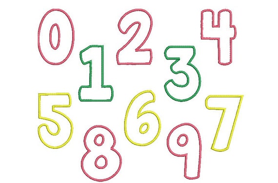 Applique Numbers Design Applique Numbers by MyMemoryDesign on Etsy
