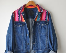 Unique custom denim jacket related items | Etsy