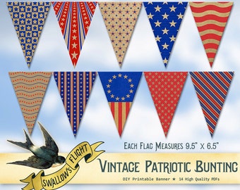 Patriotic bunting | Etsy