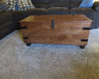 Venice Chest solid white oak trunk large bench made with
