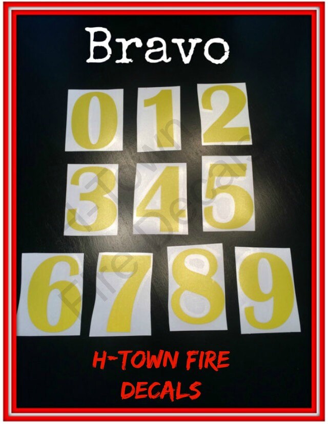 Reflective Numbers 3M Durable Vinyl Sticker / Decal