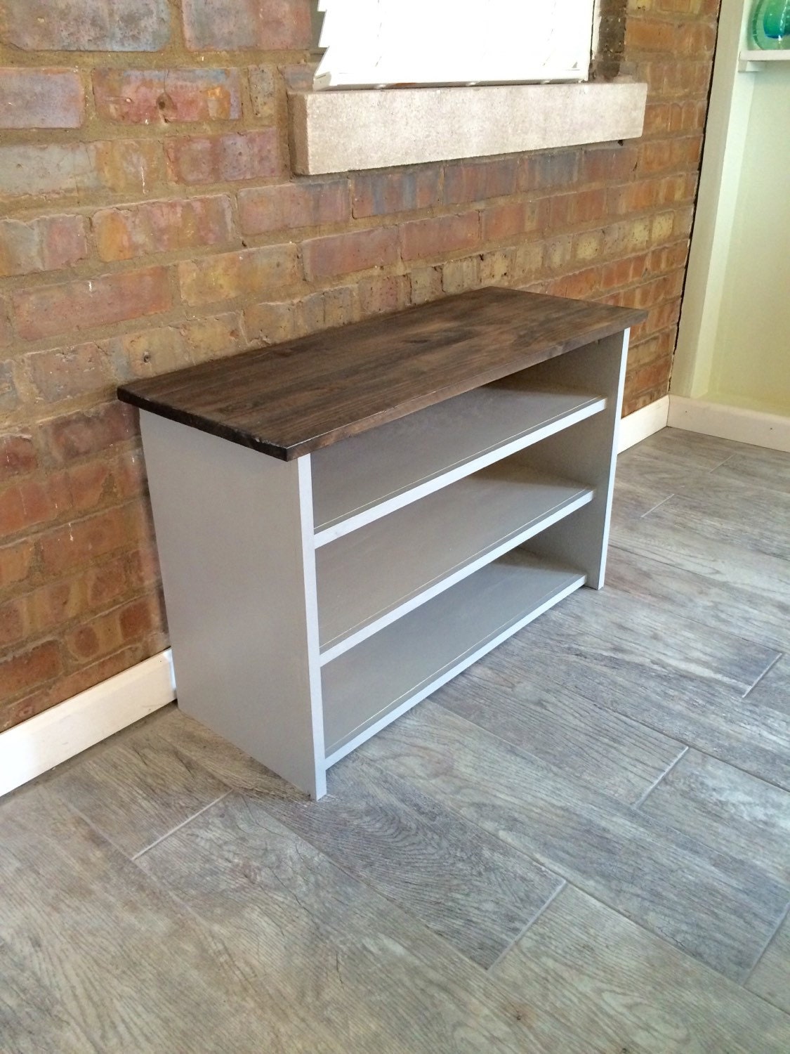 Handmade wood shoe storage bench. by AandLDesignCo on Etsy