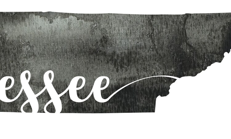 Tennessee State Outline Watercolor Printable by NimbleTurtleArt