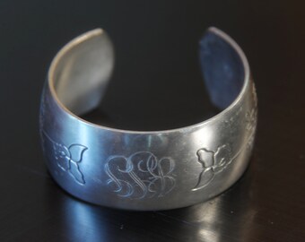 Pewter cuff bracelet | Etsy