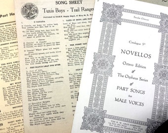 Antique songbook | Etsy