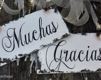 Gracias sign | Etsy