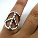 Peace Sign Ring Sterling Silver