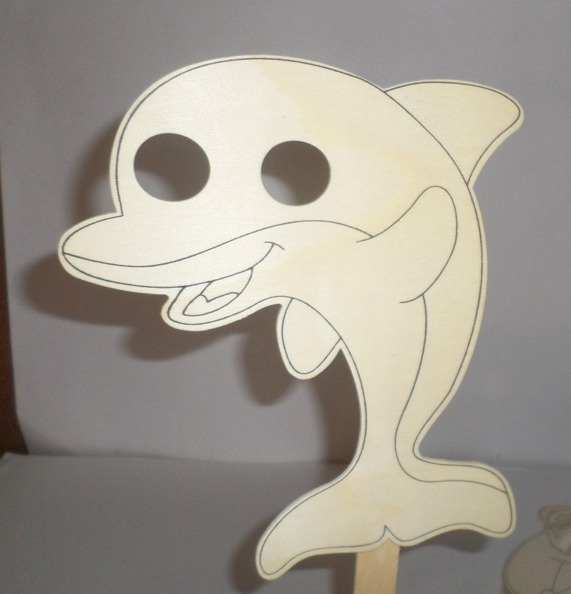 Máscara de delfín máscara para pintura o Color Kids Craft