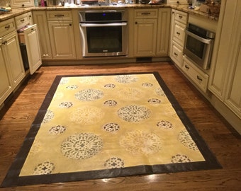 FLOORCLOTH hand painted canvas rug FLOOR CLOTH