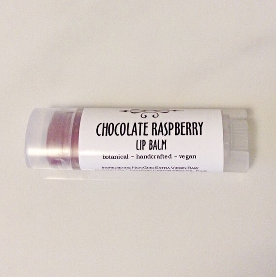 Chocolate Raspberry Tinted Lip Balm Lip by EarthMineralCosmetic