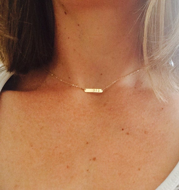 gold choker gold bar necklace gold bar bar by greygoosegifts