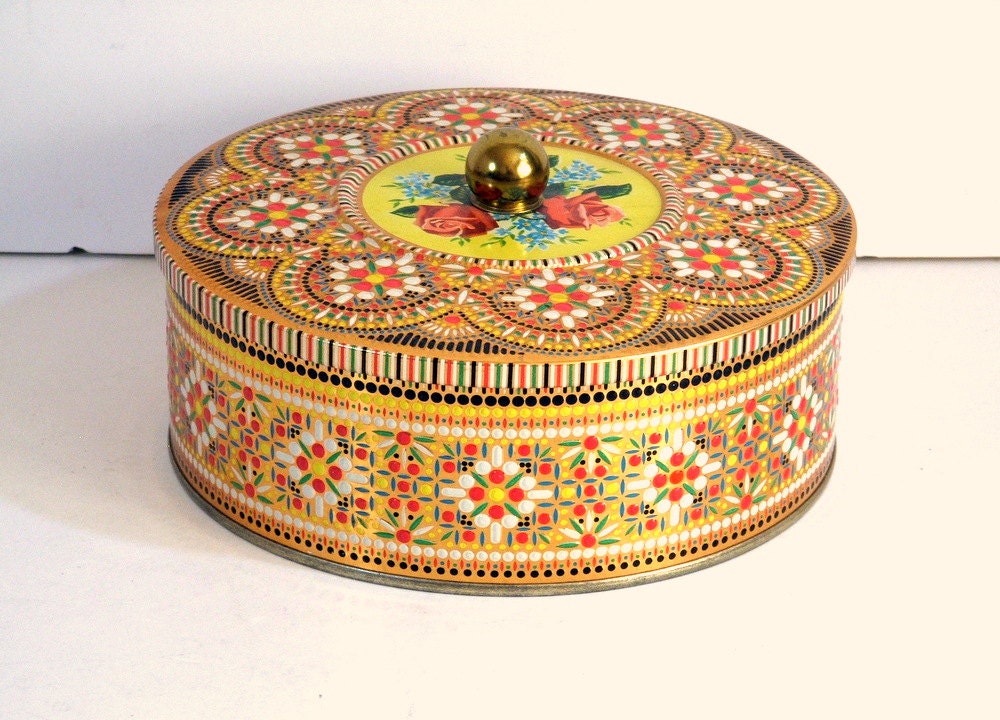 Vintage Embossed Tin, Daher, Floral – Haute Juice